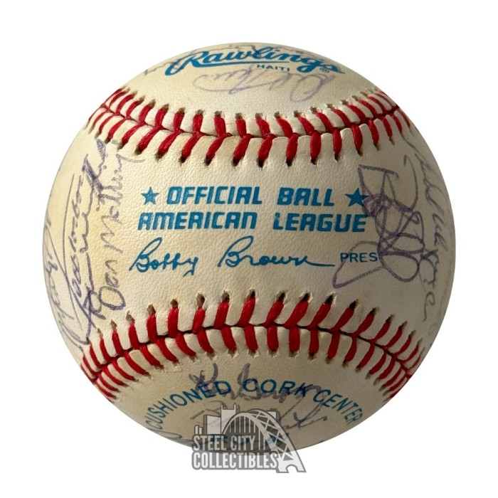 1985 New York Yankees Autographed Team Signed Baseball - PSA/DNA LOA ...