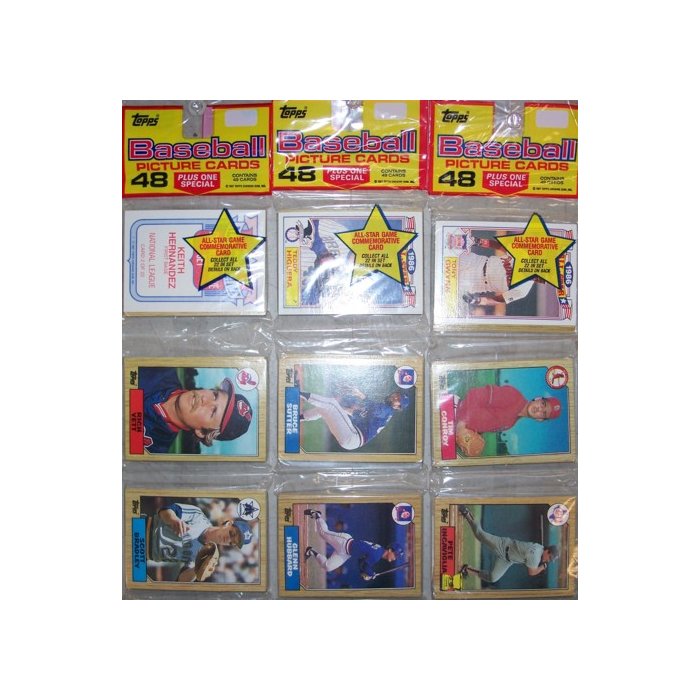 1987 Topps Baseball Rack 17-pack Lot | Steel City Collectibles