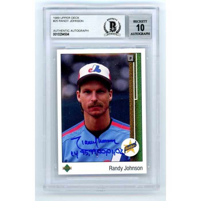 Randy Johnson 1989 Upper Deck Cy Young Autograph Rookie #25 - BGS-10 ...