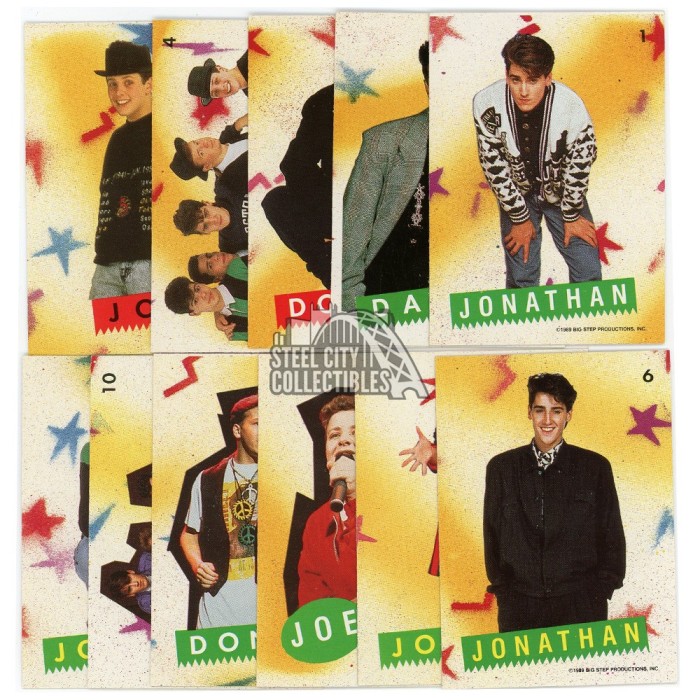 1989 Big Step Productions New Kids on the Block 11 Card Set | Steel ...