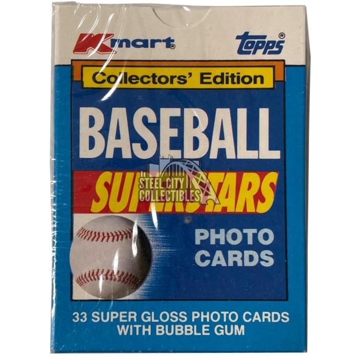 1990 Topps Kmart Baseball Superstars 33 Card Super Gloss Complete Set 