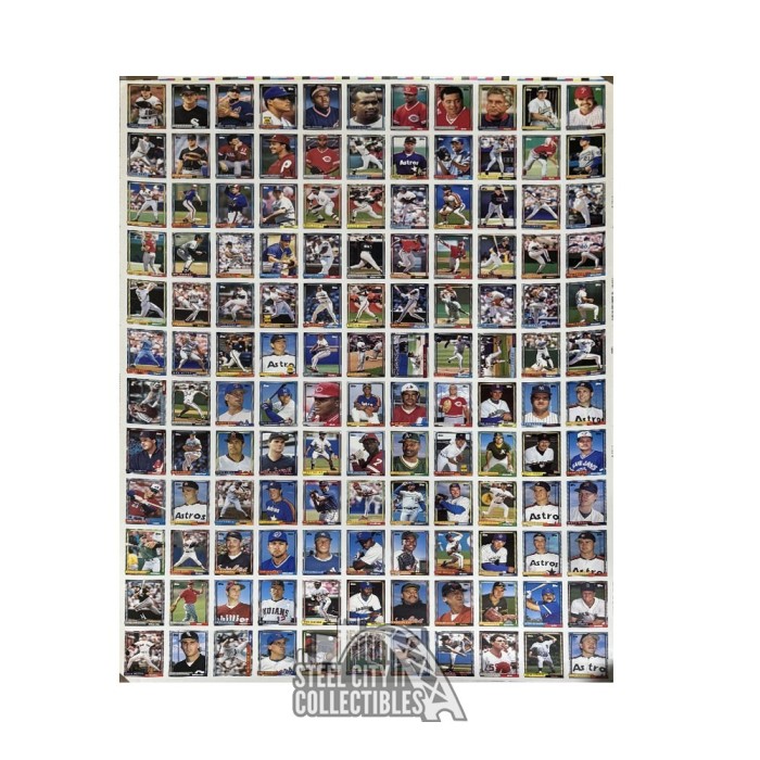 1992 Topps Baseball Cards Uncut Sheet (Mark McGwire) | Steel City ...