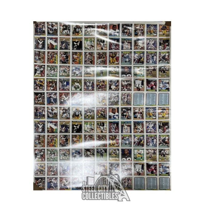1992 Topps Football Cards Uncut Sheet (Charles Haley) Damaged | Steel ...