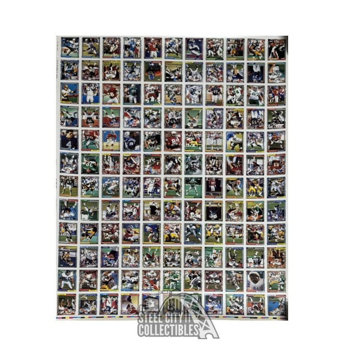 1992 Topps Football Cards Uncut Sheet (Rich Gannon) | Steel City ...