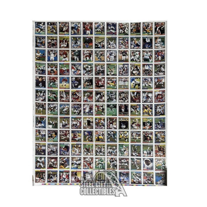 1992 Topps Football Cards Uncut Sheet (Steve Young) | Steel City ...