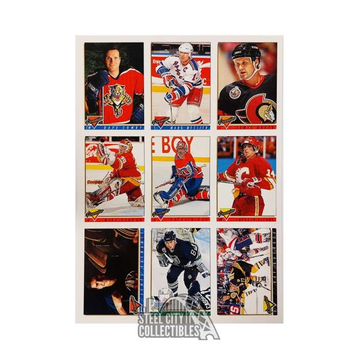 1993-94 Premier Hockey 9-Card Uncut Promo Sheet | Steel City Collectibles