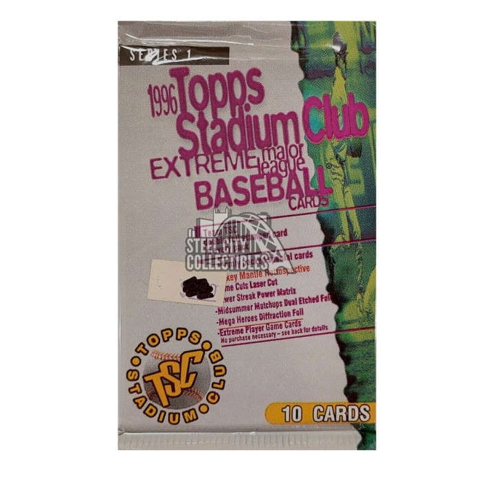 1996 Topps Stadium Club Series 1 Baseball Hobby Pack | Steel City ...