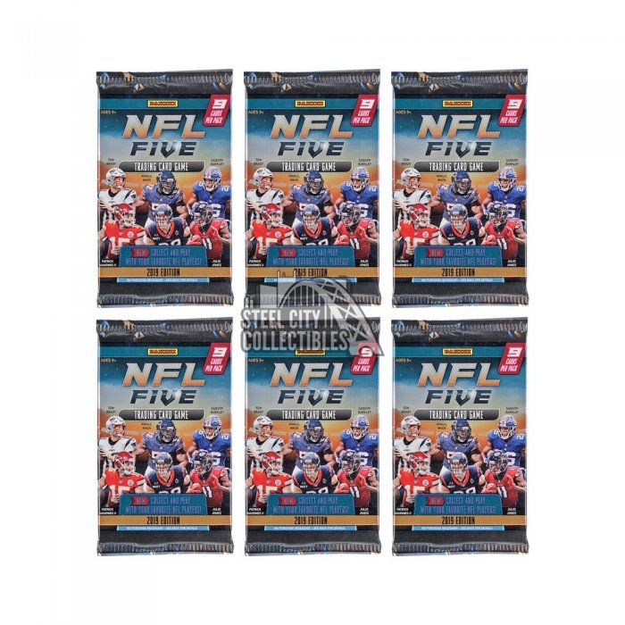 2019 Panini NFL Five Trading Card Game Booster Pack 6ct Lot | Steel ...