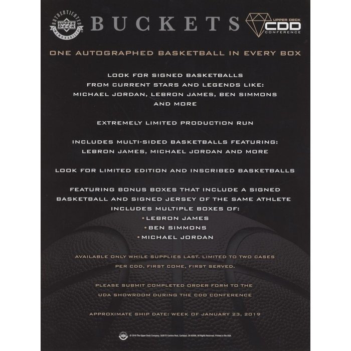 2019 Upper Deck UDA Buckets Basketball Box Random Name Group Break #3 ...