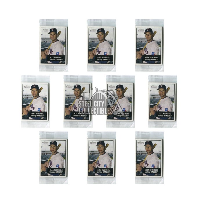2003 Topps Bowman Heritage Baseball Sealed 3-Card Promo 10-Pack Lot ...