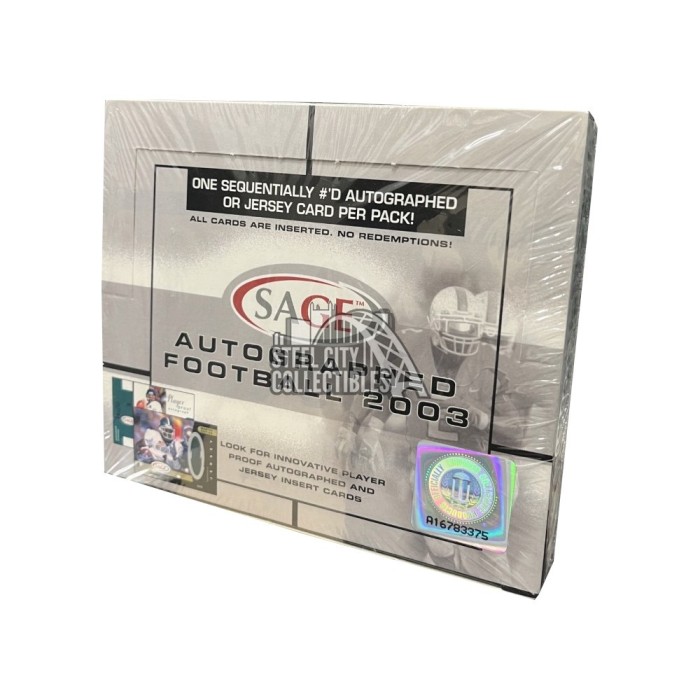 2003 Sage Autographed Football Hobby Box | Steel City Collectibles