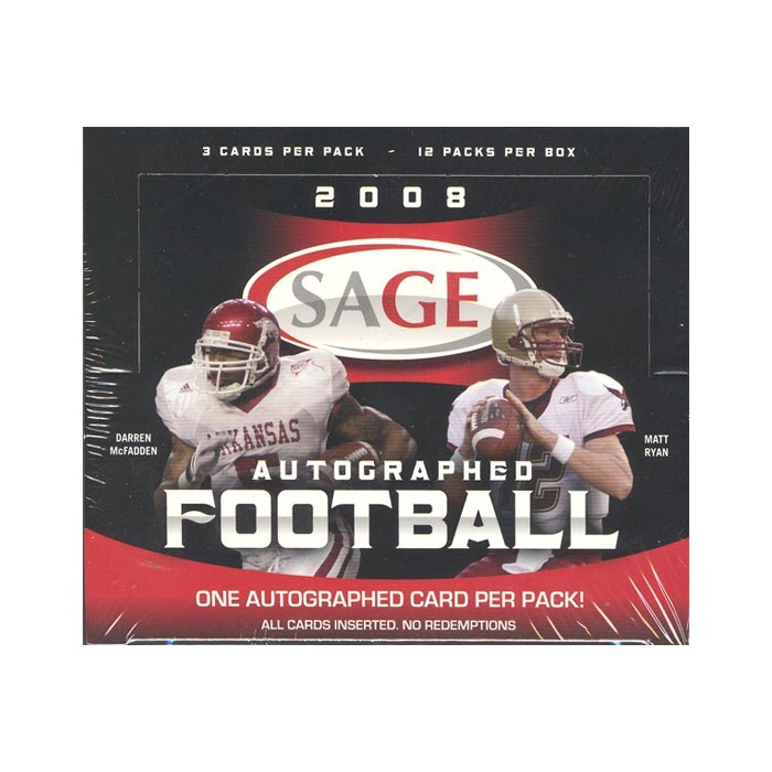 2008 Sage Autographed Football Box | Steel City Collectibles