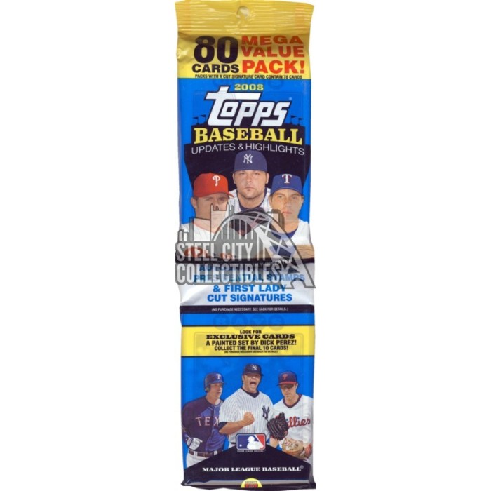 2008 Topps Updates & Highlights Baseball Mega Rack Pack | Steel City ...