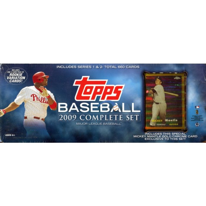 2009 Topps Baseball Retail Factory Set w/ Mickey Mantle Gold Chrome ...