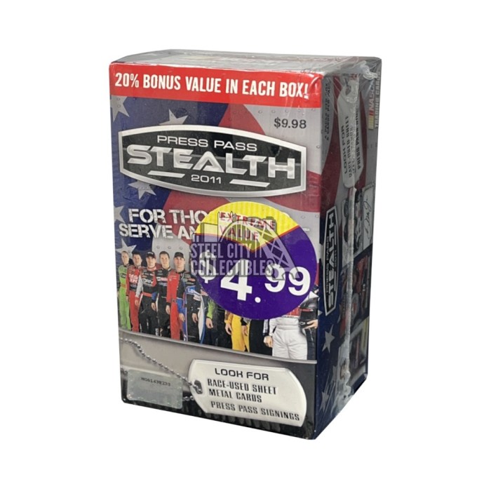 2011 Press Pass Stealth Racing 4-Pack Blaster Box | Steel City Collectibles