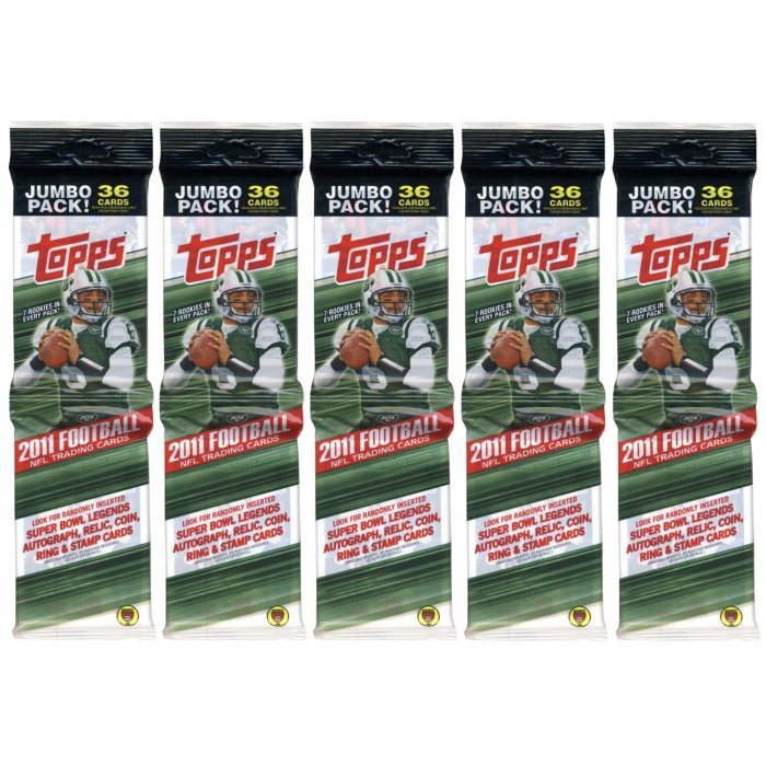 2011 Topps Football Rack Pack 5-Pack Lot | Steel City Collectibles