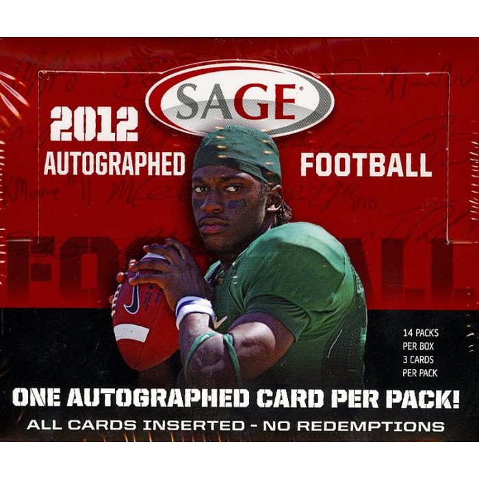 2012 Sage Autographed Football Hobby Box | Steel City Collectibles
