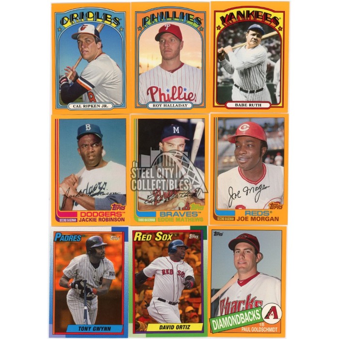 2013 Topps Archives Baseball Orange Assorted 189 Count Lot | Steel City ...