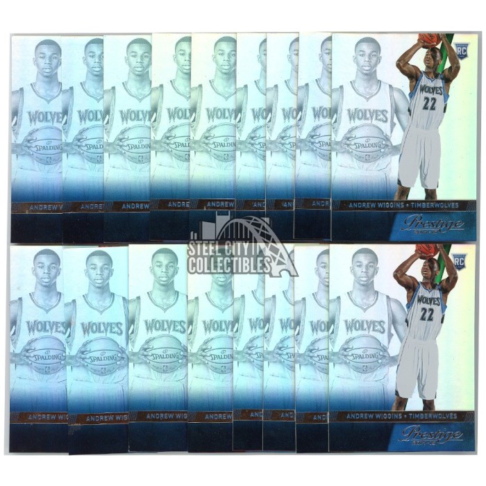 2014-15 Panini Prestige Basketball Andrew Wiggins Rookie Card #161 17 ...