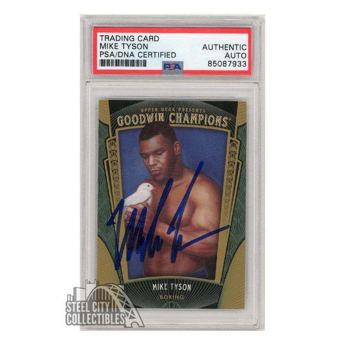 Mike Tyson 2015 Upper Deck Goodwin Champions Autograph Boxing Card #5 ...