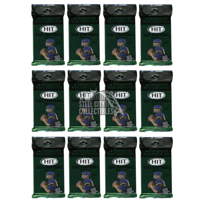 2016 Sage Hit High Series Football Fat Pack 12-Pack Lot | Steel City ...