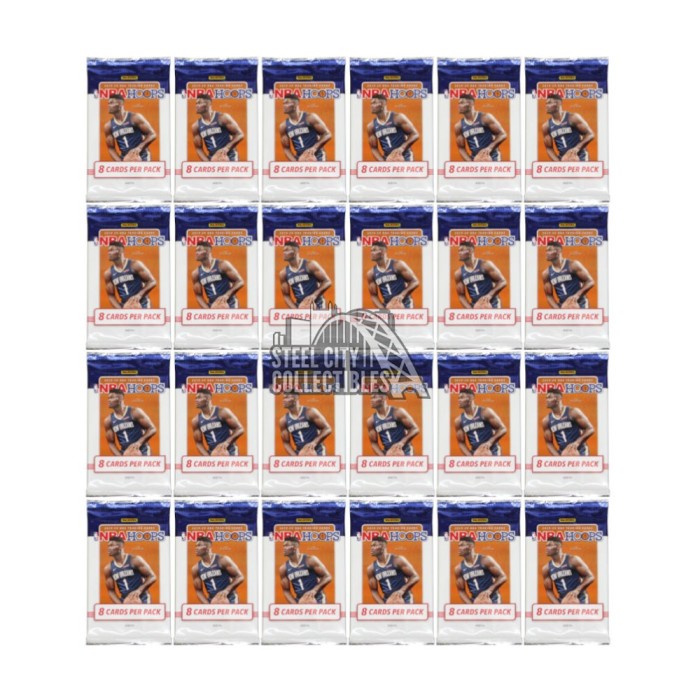 2019-20 Panini Hoops Basketball Pack Blaster Pack 24-Pack Lot | Steel ...