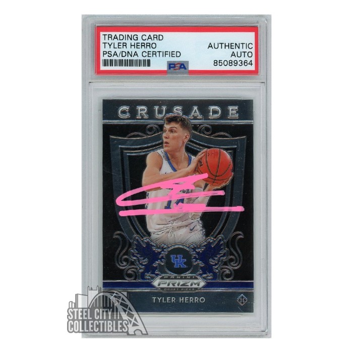 Tyler Herro 2019-20 Panini Prizm Draft Crusade Autograph Rookie Card ...
