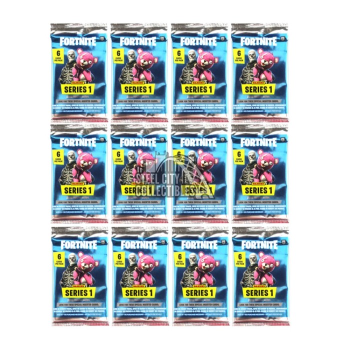 2019 Panini Fortnite Series 1 Trading Card Mega Pack 12 Pack Lot ...