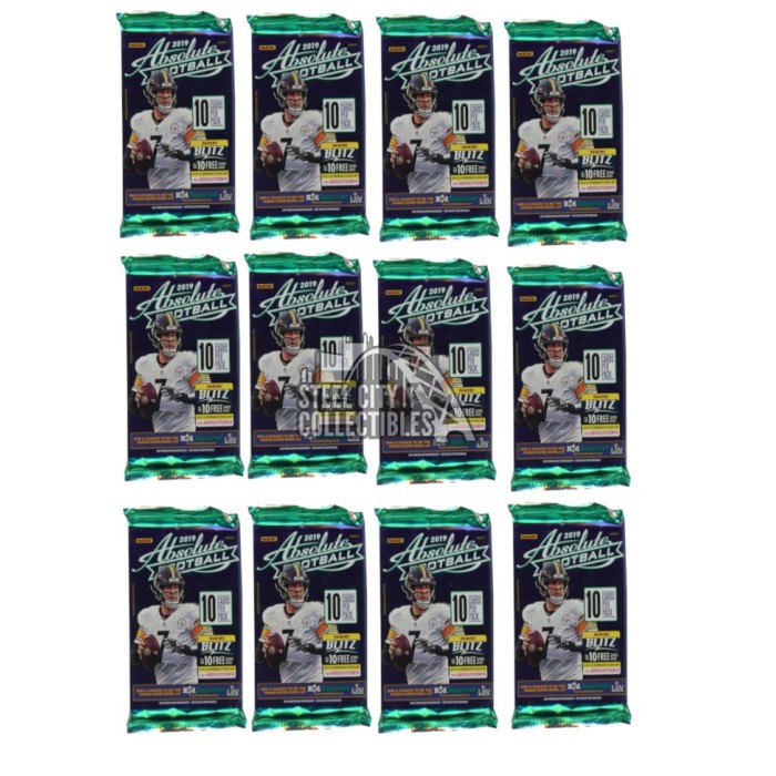 2019 Panini Absolute Football Mega Box 12-Pack Lot | Steel City ...