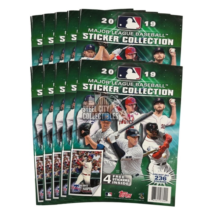 2019 Topps MLB Sticker Album - Lot of 10 | Steel City Collectibles