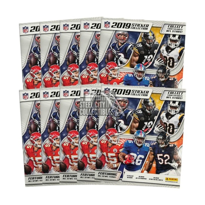 2019 Panini NFL Sticker Album - Lot of 10 | Steel City Collectibles