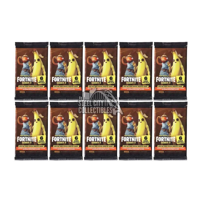 2020 Panini Fortnite Series 2 Trading Card Mega 10-Pack Lot | Steel ...