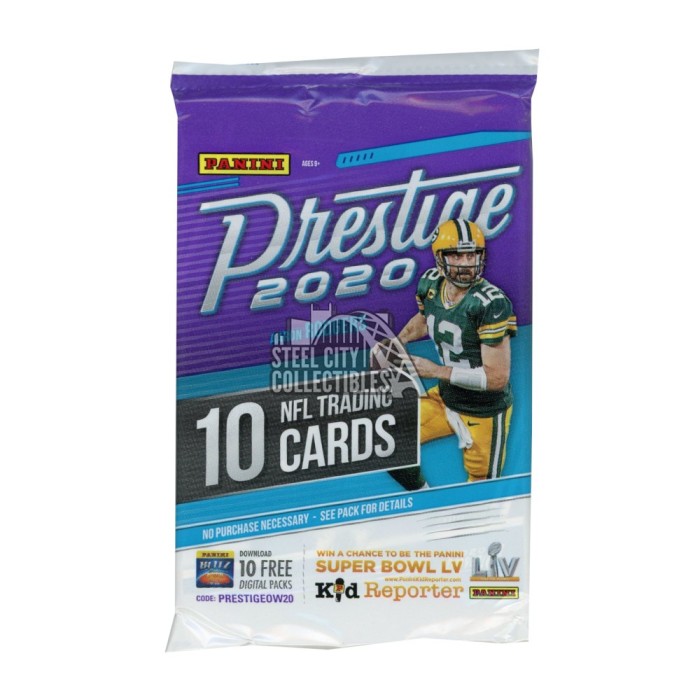 2020 Panini Prestige Football Retail Pack | Steel City Collectibles