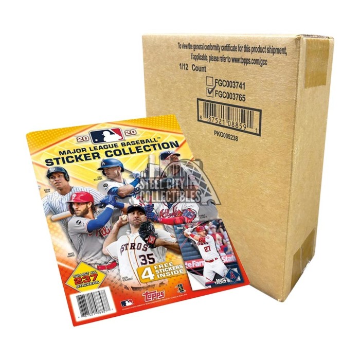 2020 Topps MLB Baseball Sticker Collection 12-Album Box | Steel City ...