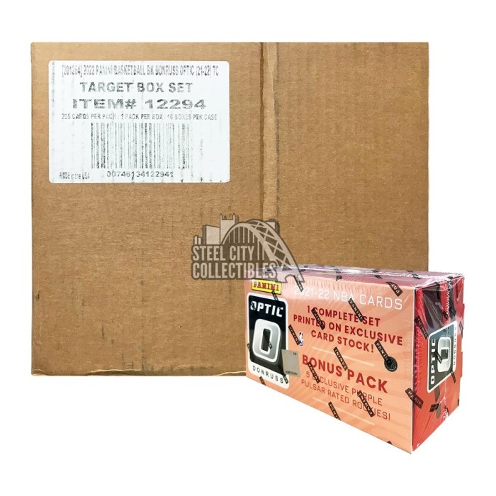 2021-22 Panini Donruss Optic Basketball Factory 16-Set Case | Steel ...