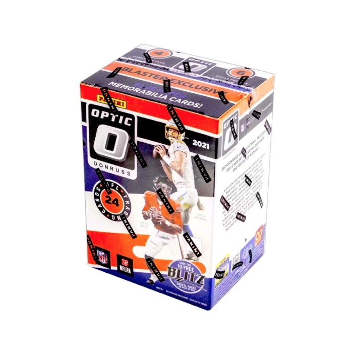 2021 Panini Donruss Optic Football 6-Pack Blaster Box (Purple Shock ...