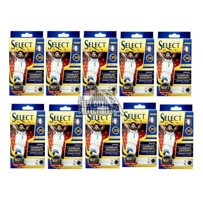 2020-21 Panini Select Basketball Hanger 10-Box Lot (Shimmer Prizms ...