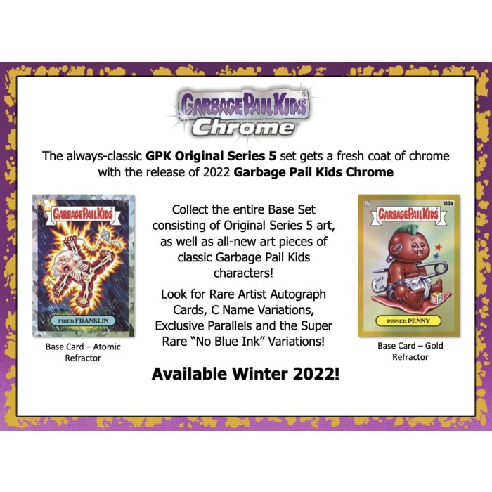 2022 Topps Garbage Pail Kids Chrome Hanger Pack | Steel City Collectibles