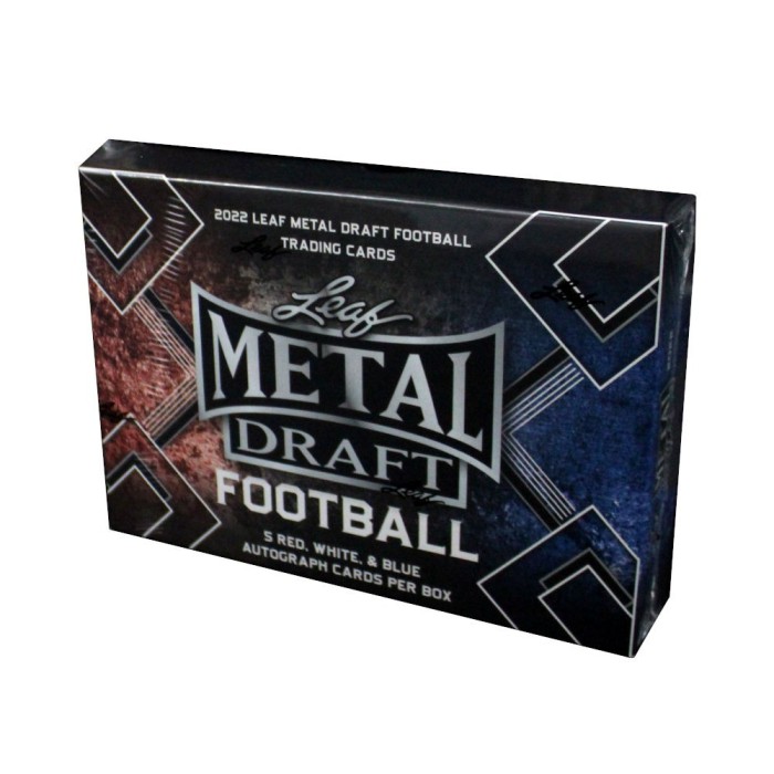 2022 Leaf Metal Draft Football Red, White and Blue Box | Steel City ...