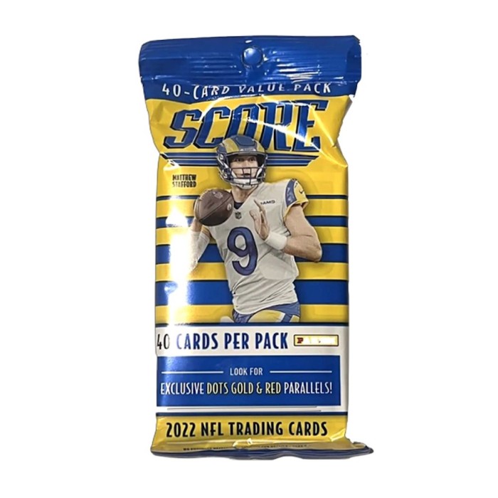 2022 Panini Score Football Jumbo Value Pack (Dots Gold & Red Parallels ...