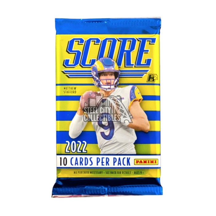 2022 Panini Score Football Hobby H2 Pack | Steel City Collectibles