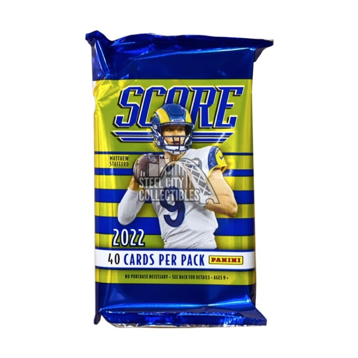2022 Panini Score Football Hobby Pack | Steel City Collectibles