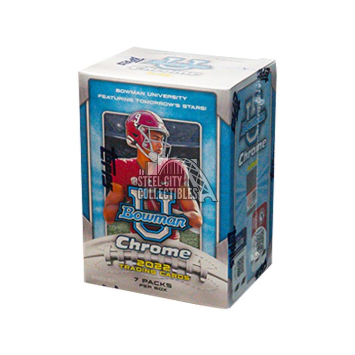 2022 Bowman University Chrome Football Blaster Box | Steel City ...