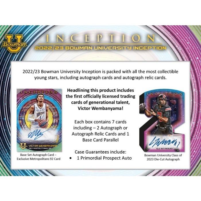 2022-23 Bowman University Inception Multi-Sport Hobby 5-Box Random ...