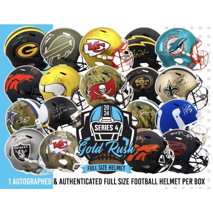 2024 Gold Rush Autographed Full-Size Football Helmet Series 2024 Gold Rush Autographed Full-Size Football Helmet Series