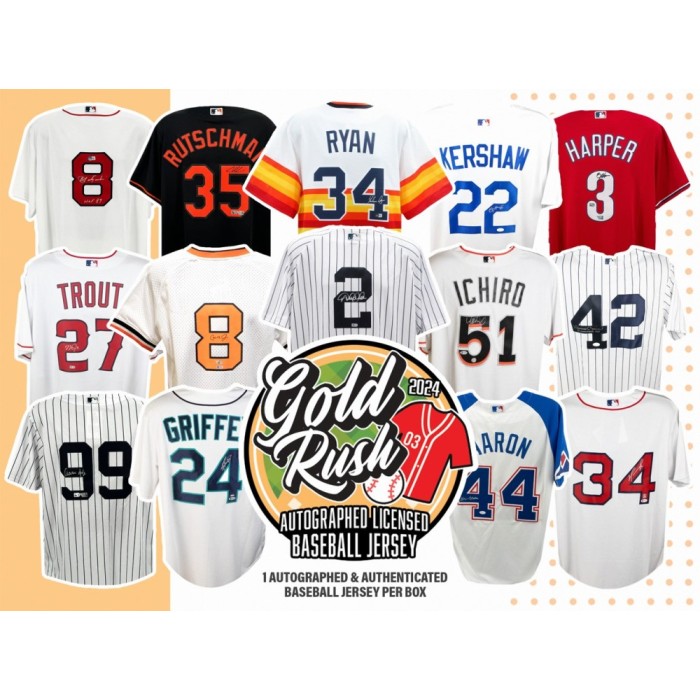 2024 Gold Rush Autographed Licensed Baseball Jersey Edition Box | Steel ...