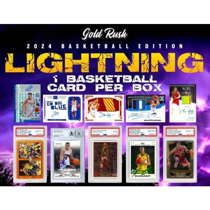 2024 Gold Rush Lightning Basketball 10-Box Case SNAKE DRAFT Group Break ...