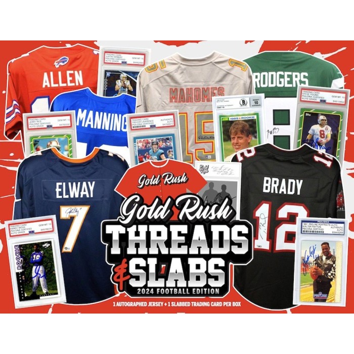 2024 Gold Rush Threads & Slabs Football Edition 4-Box Case | Steel City ...
