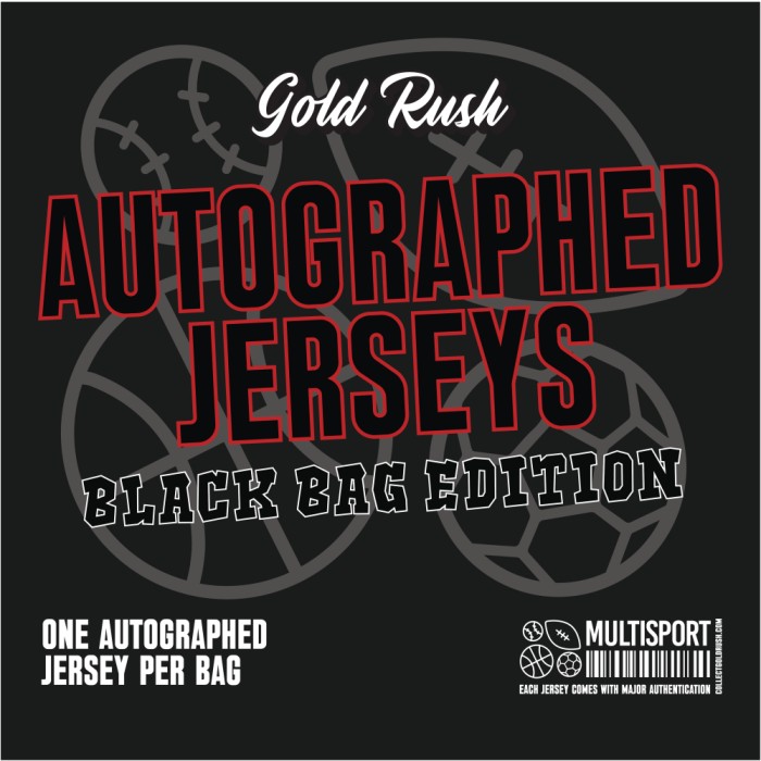2026 Gold Rush Autographed Black Bag Jersey Multi-Sport Edition | Steel ...