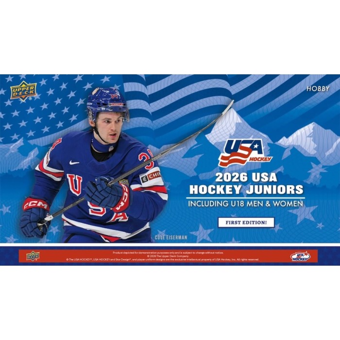 2026 Upper Deck Team USA Juniors Hockey Hobby 12-Box Case | Steel City ...